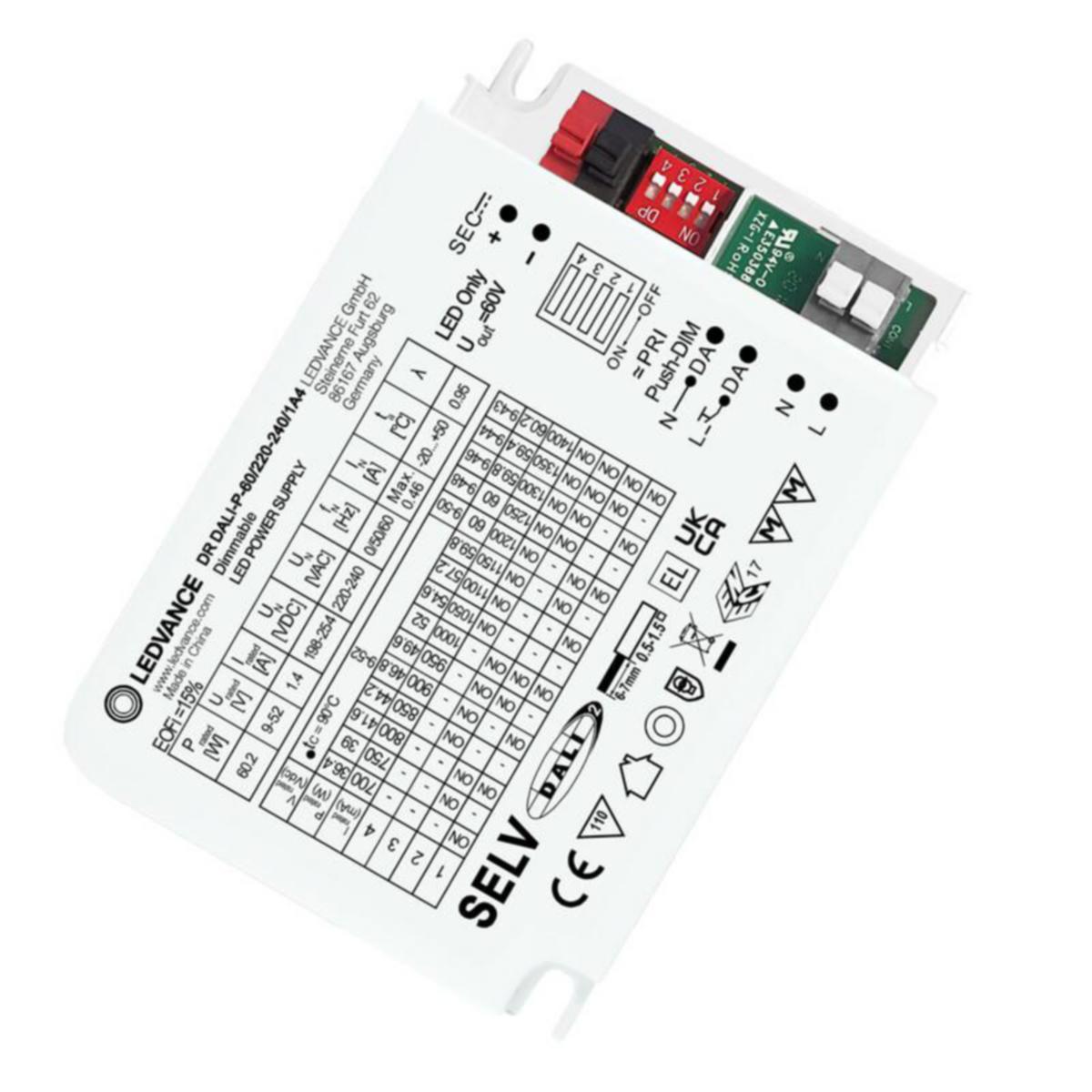 Elektr. liitäntälaite ledvance dr pfm 60w/220-240/1400ma ...